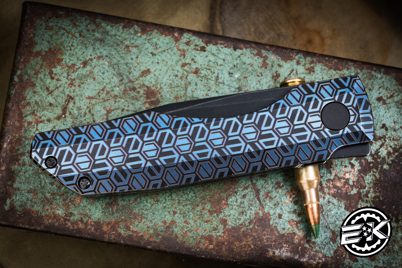 Vero Engineering Impulse Mini Folding Knife Blue E-HEX/Blackwash ...