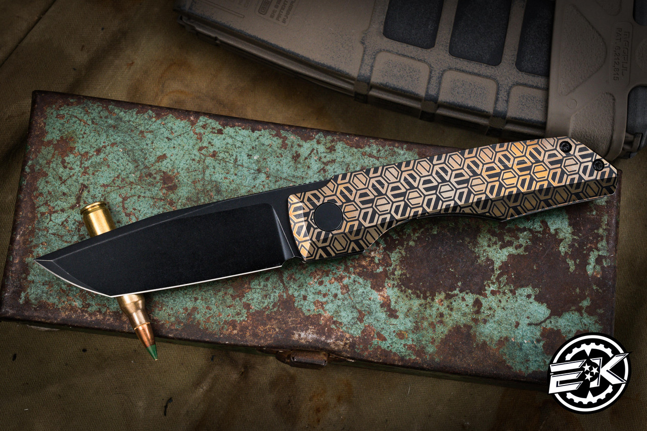 Vero Engineering Impulse Mini Folding Knife Gold E-HEX/Blackwash ...