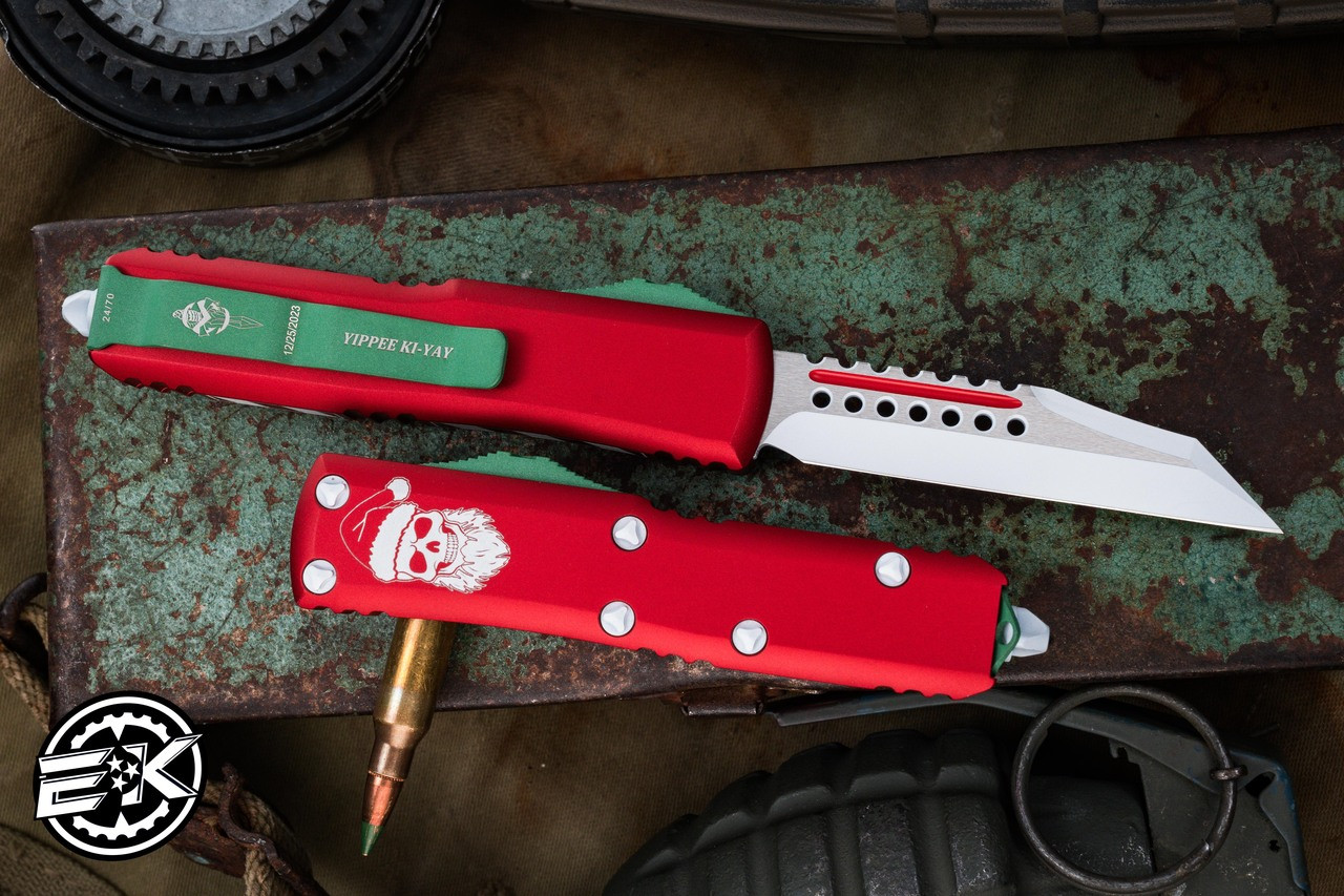 Microtech Utx 85 Candycane Otf Automatic Knife 3 Warhound 719w 1cmas