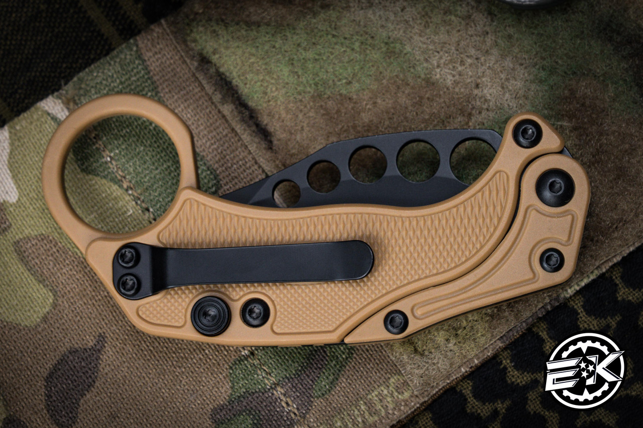 Reate Exo K Karambit Button Lock Od Green Aluminum 3 Pvd Preowned