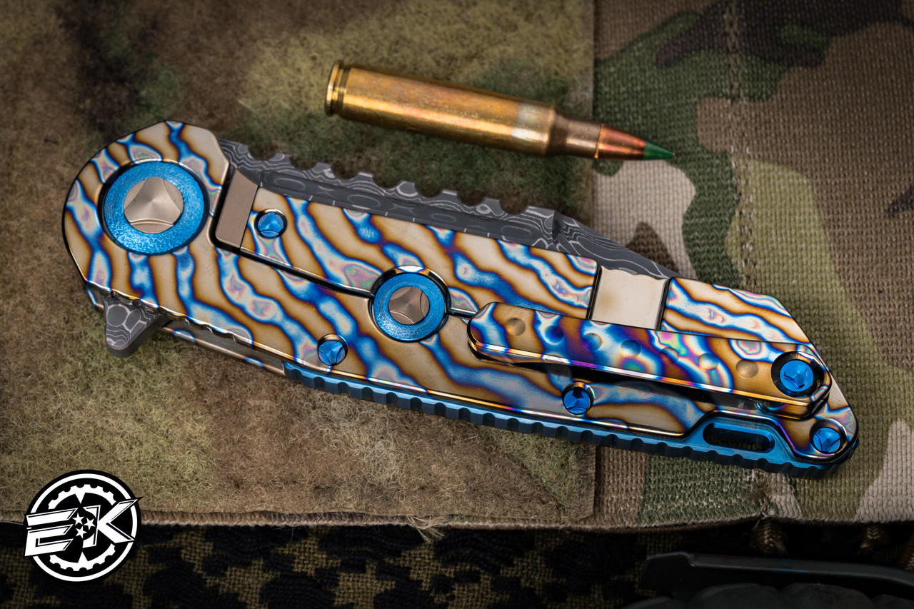 Marfione Custom Warhound Folder Stainless Flame Striped 375 Reptilian