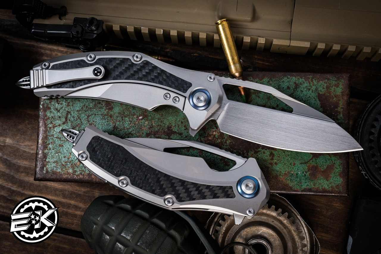 Sale Microtech Matrix Manual Folding Knife Carbon Fibertitanium Blue