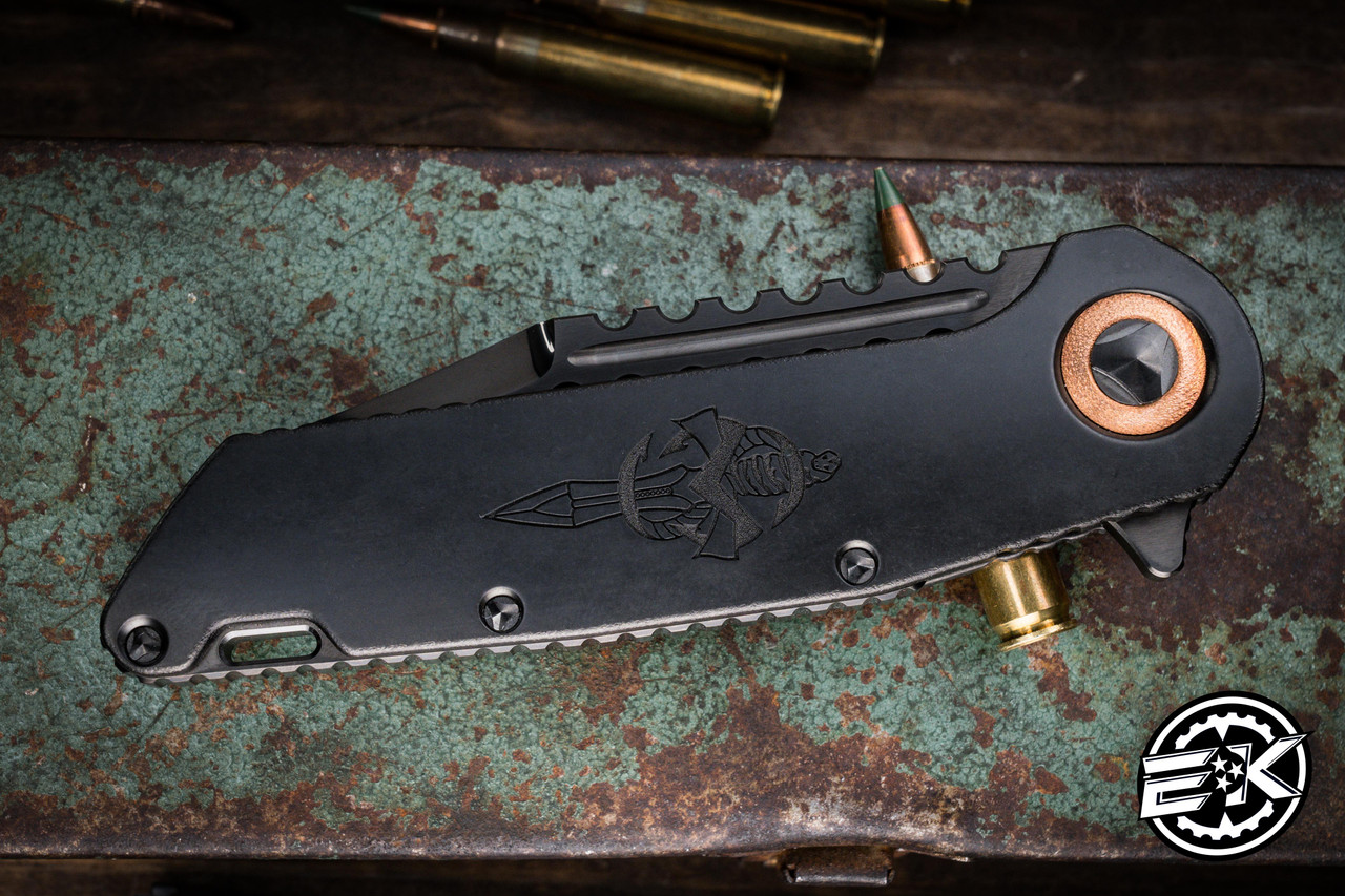 Marfione Custom Warhound Folder Copper Accents 375 Dlc Diamondwash