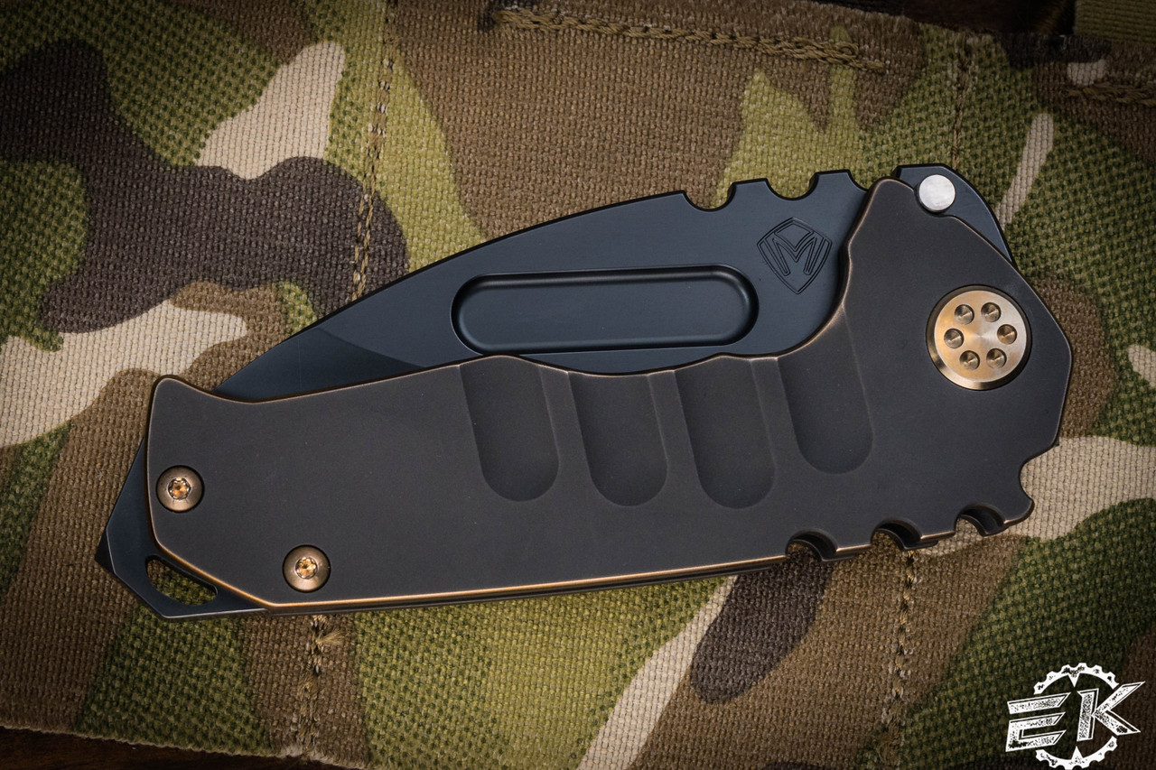 Medford Praetorian Genesis T Knife Black Titanium, Bronze Pinstripe 3.3 ...