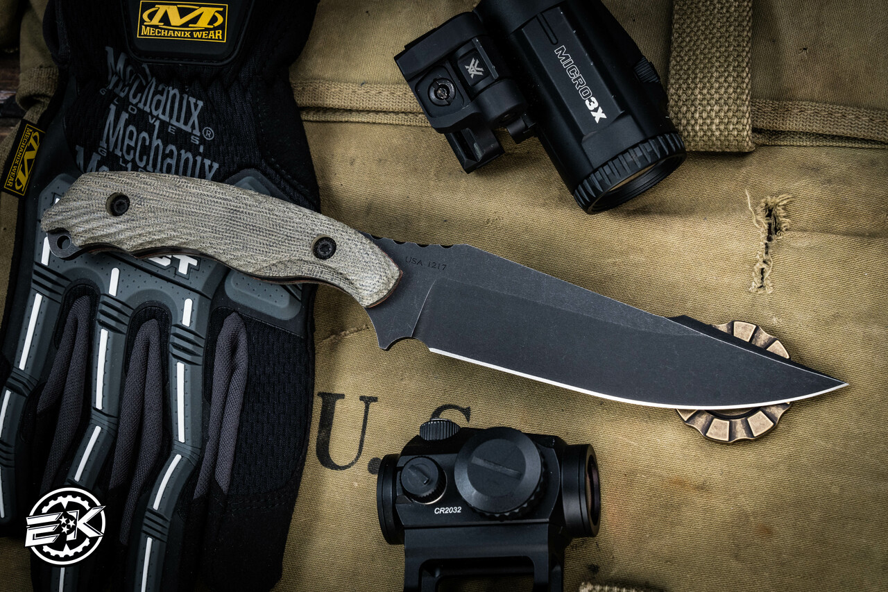 Toor Knives Limited Edition Raven Micarta Fixed Blade Knife 5.5" Black ...