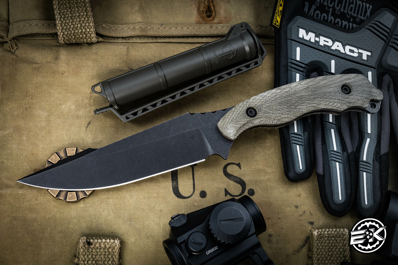 Toor Knives Limited Edition Raven Micarta Fixed Blade Knife 5.5" Black ...