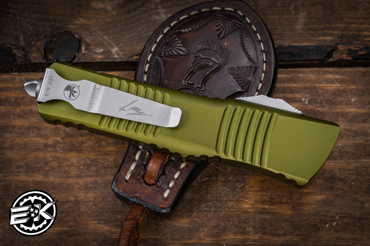 Microtech Combat Troodon Otf Automatic Knife Od Green 38 Hellhound