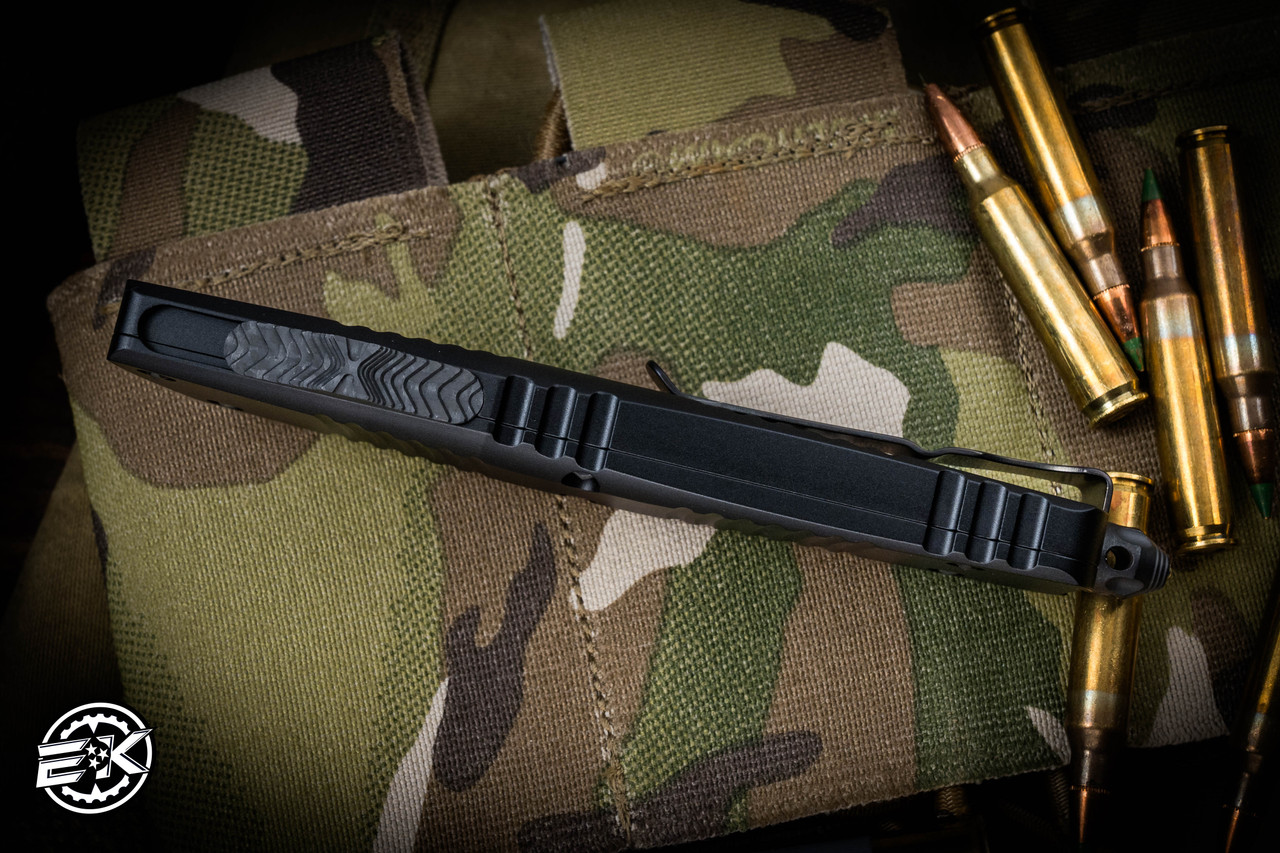 Microtech Combat Troodon Dlc Shadow Otf Knife 38 Dlc Black Drop Point