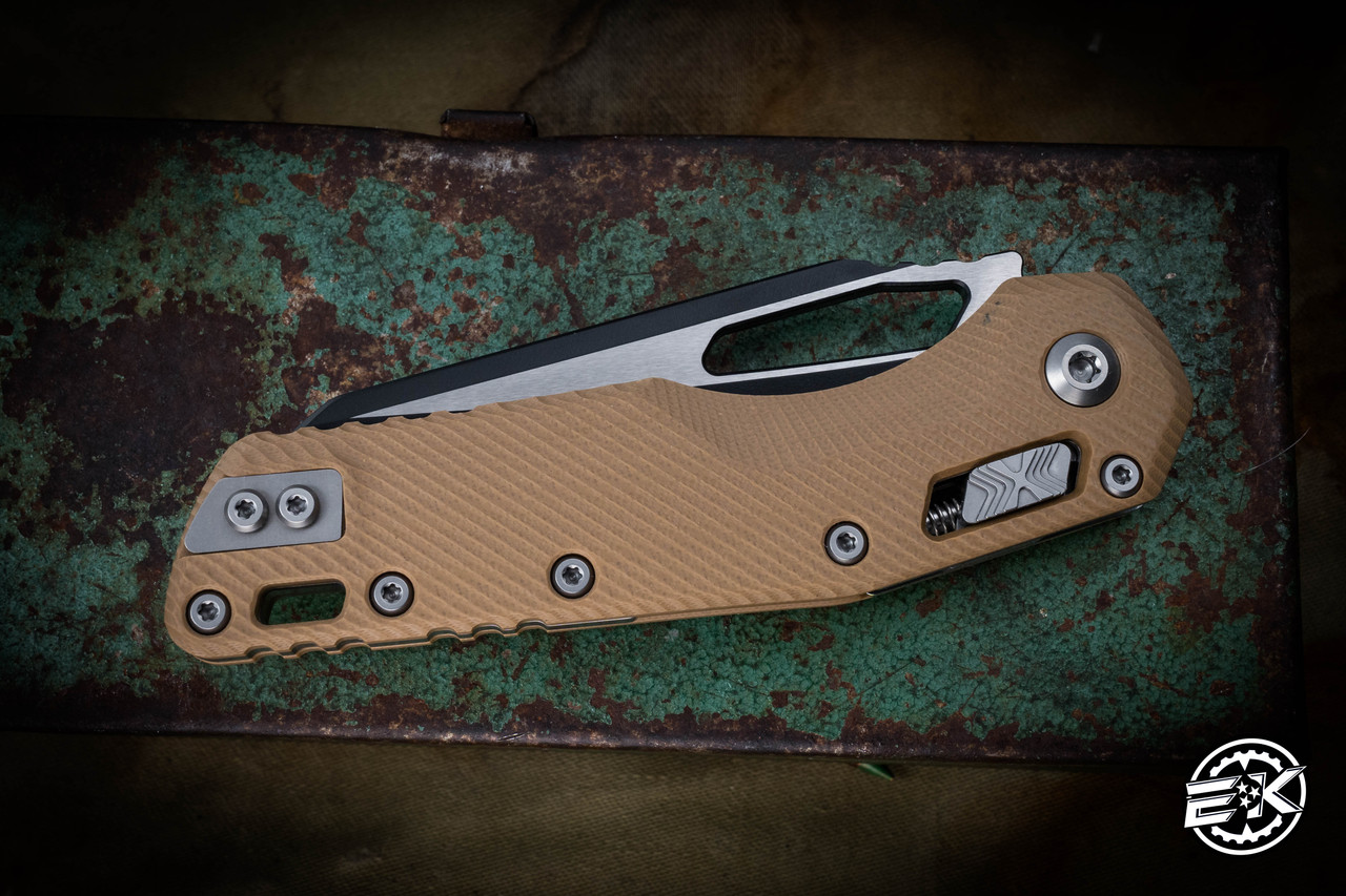 Microtech Standard Issue Msi Ram Lok Manual Folder Fluted Tan G10 3