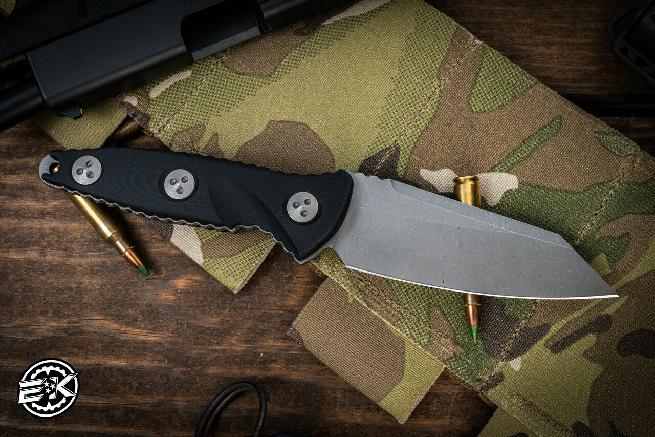 Microtech Socom Alpha Mini G10 Fixed Blade 375 Warcom Stonewash