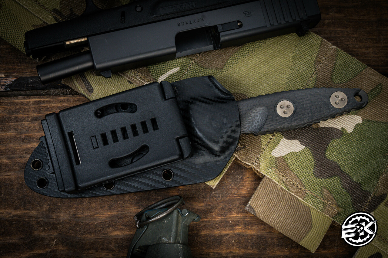 Microtech Socom Alpha Mini Fixed Blade Knife Carbon Fiber 375 Warcom