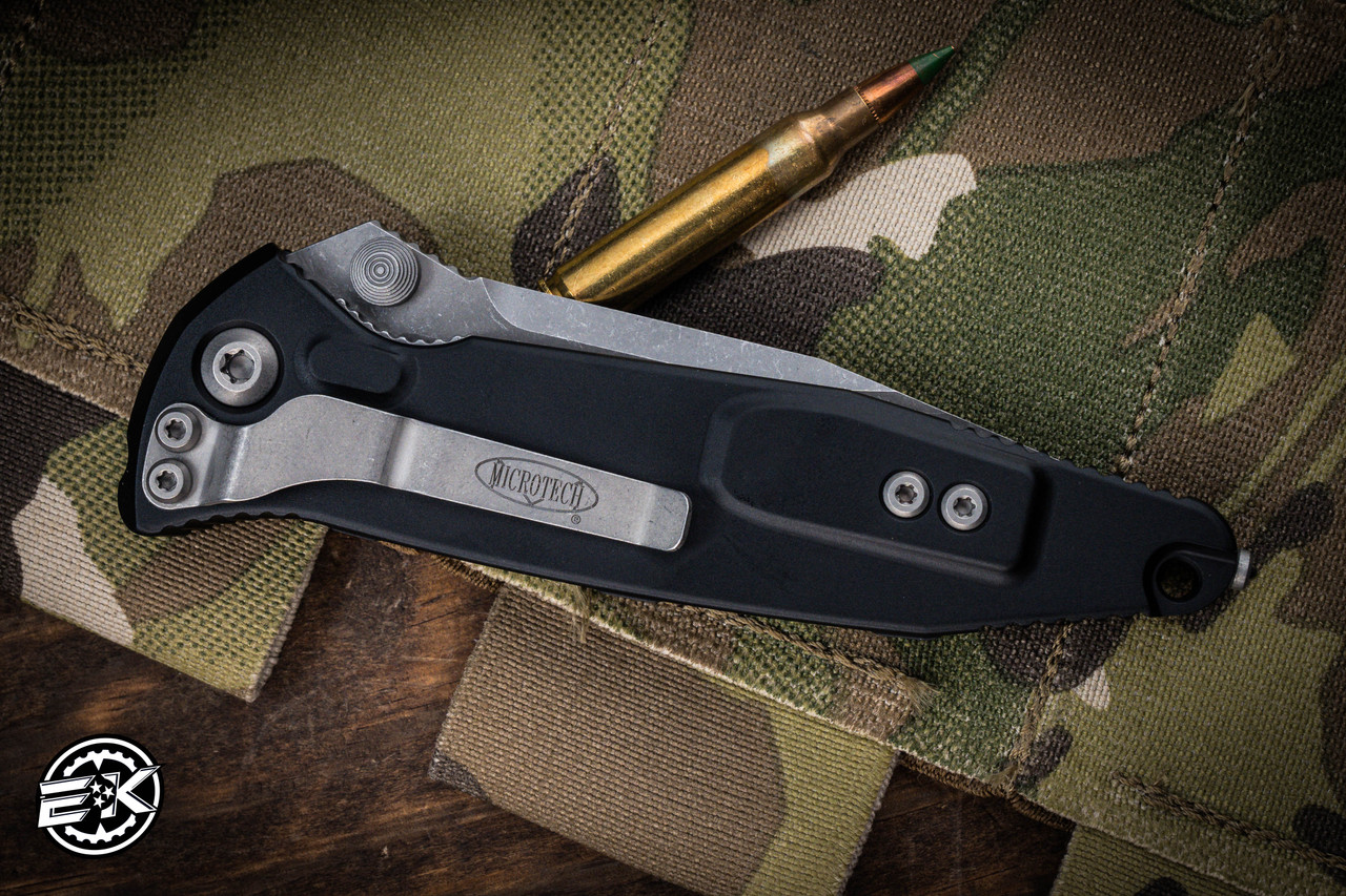 Microtech Socom Elite Manual Folding Knife Black Aluminum 4 Full