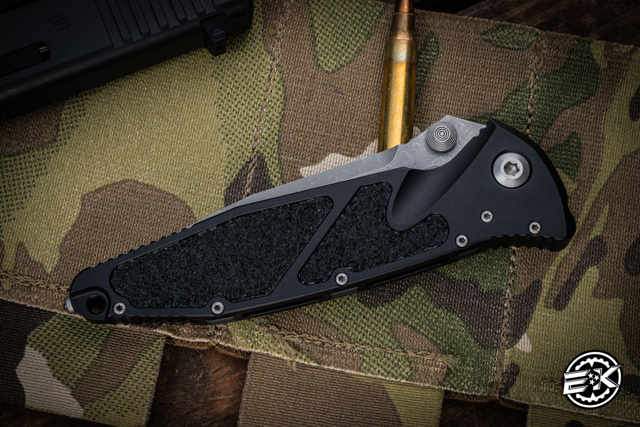 Microtech Socom Elite Manual Folding Knife Black Aluminum 4 Full