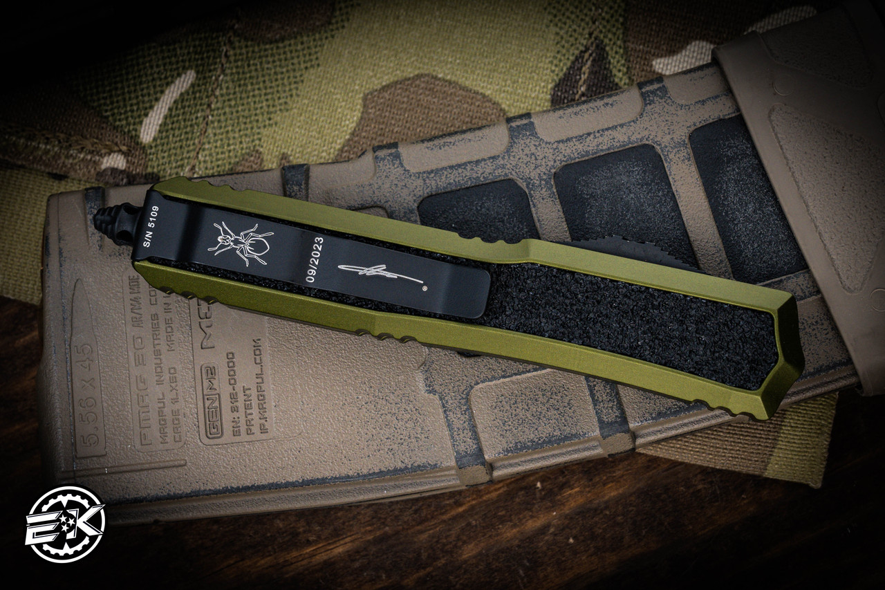 Microtech Makora Otf Automatic Knife Od Green 325 Black Serrated