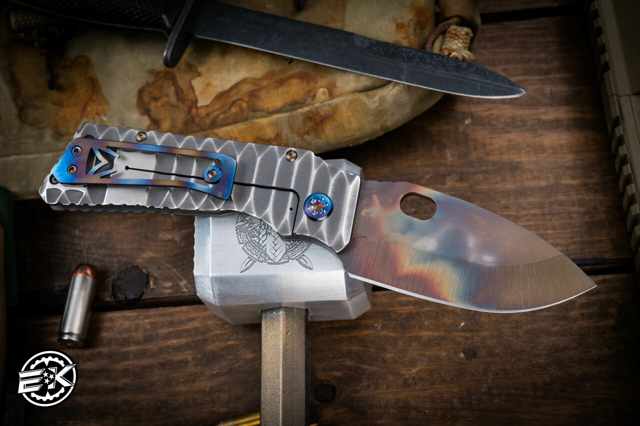 Medford TFF-1 Tactical Fighting Folder Knife Silver "Diamond Gator ...