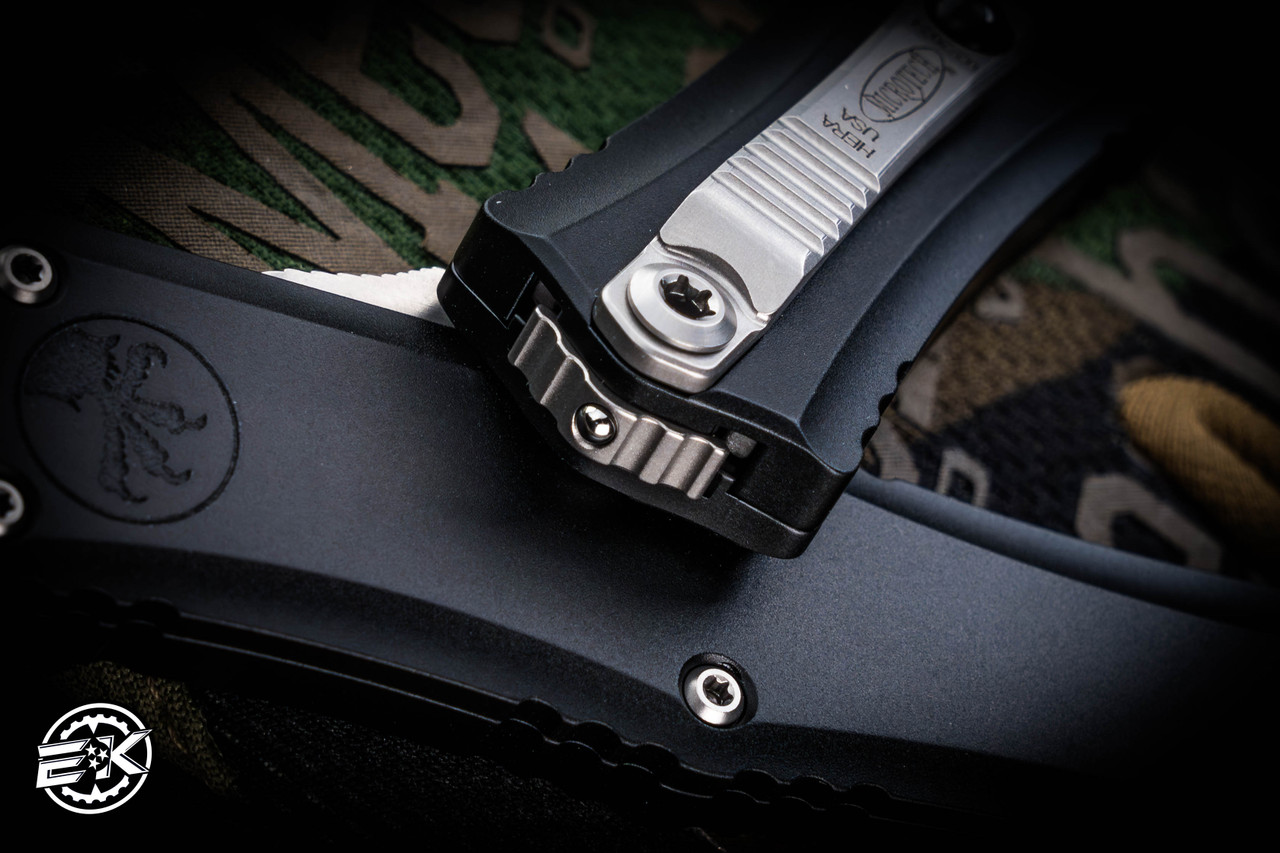 Microtech Hera II Mini OTF Automatic Knife Black 3" Bayonet Stonewash ...
