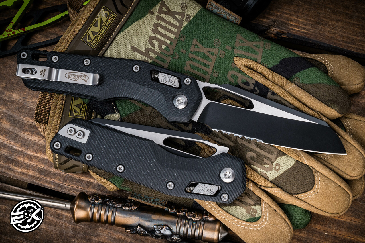 Microtech Standard Issue Msi Ram Lok Manual Folder Fluted Black G10 3