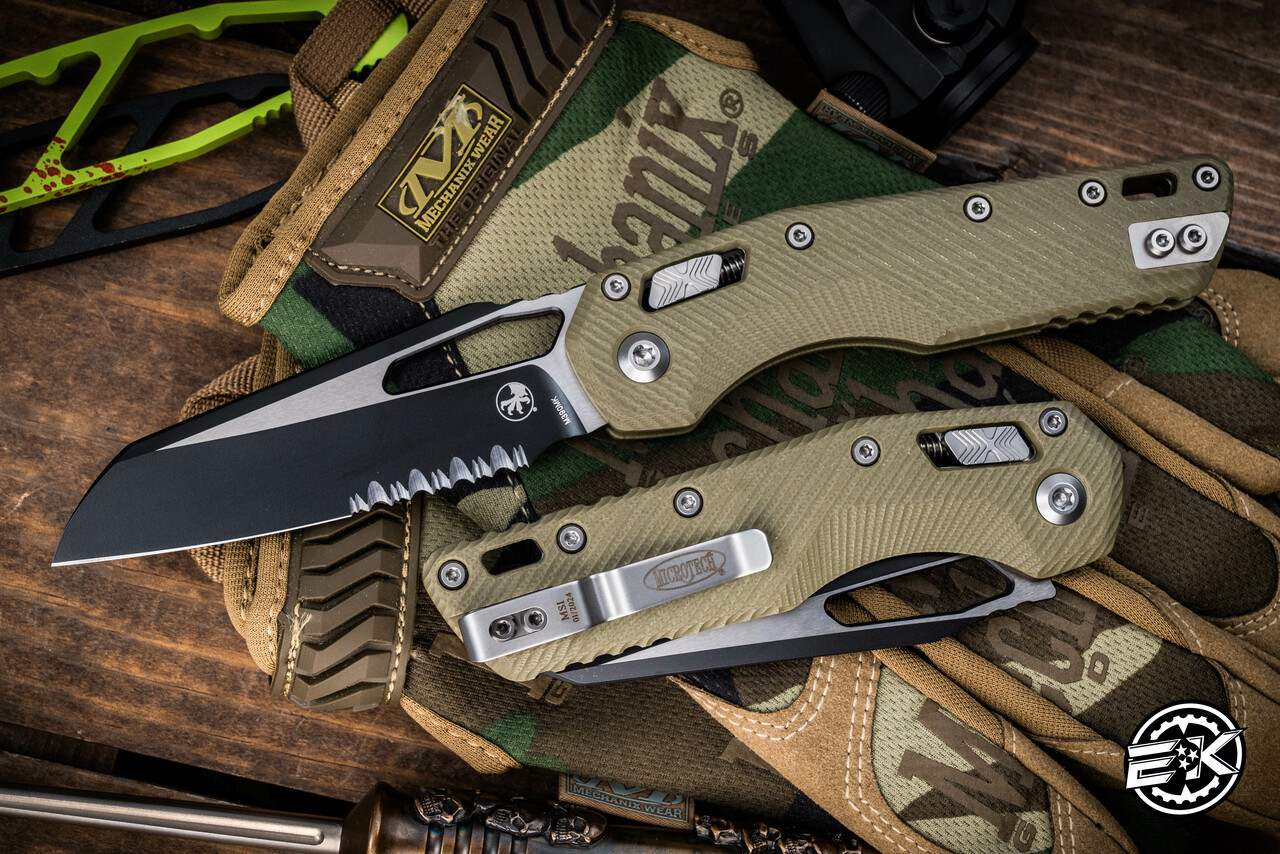 Microtech Standard Issue "MSI" Ram-LOK Manual Folder Fluted OD Green ...