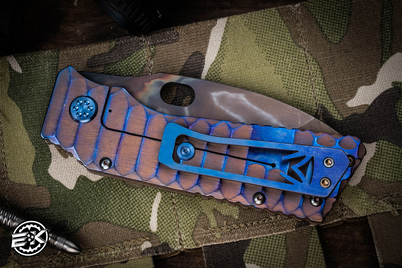 Medford TFF-1 Tactical Fighting Folder Knife Pink w/Blue Violet Diamond ...