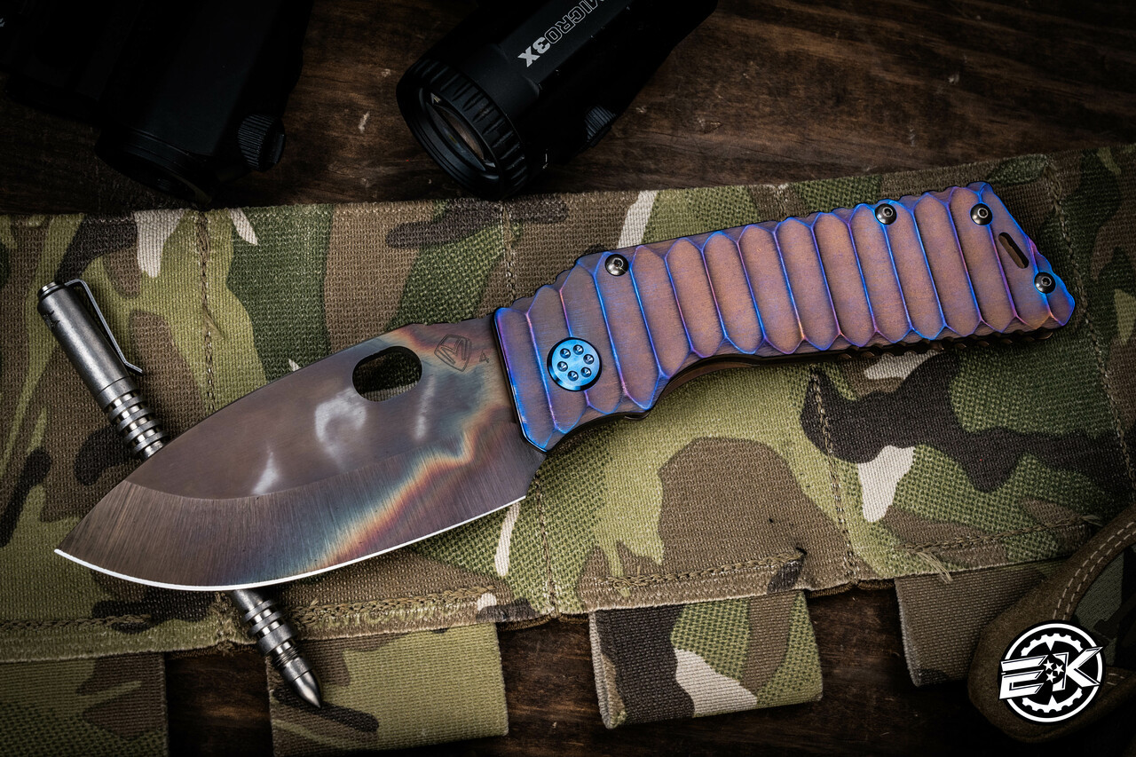Medford TFF-1 Tactical Fighting Folder Knife Pink w/Blue Violet Diamond ...