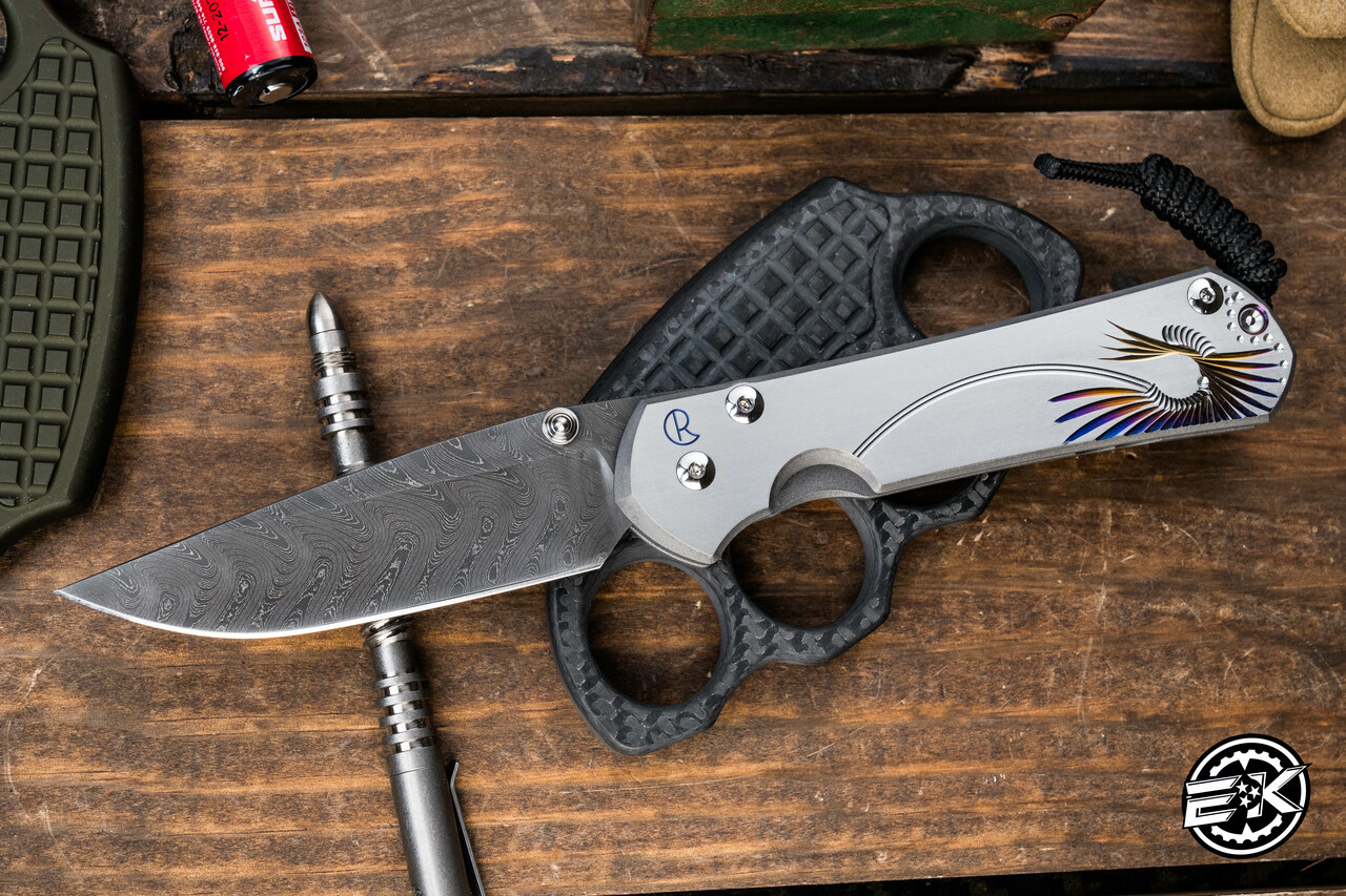 Chris Reeve Knives Large Sebenza 31 Unique Graphic Blasted Titanium 3.6 ...