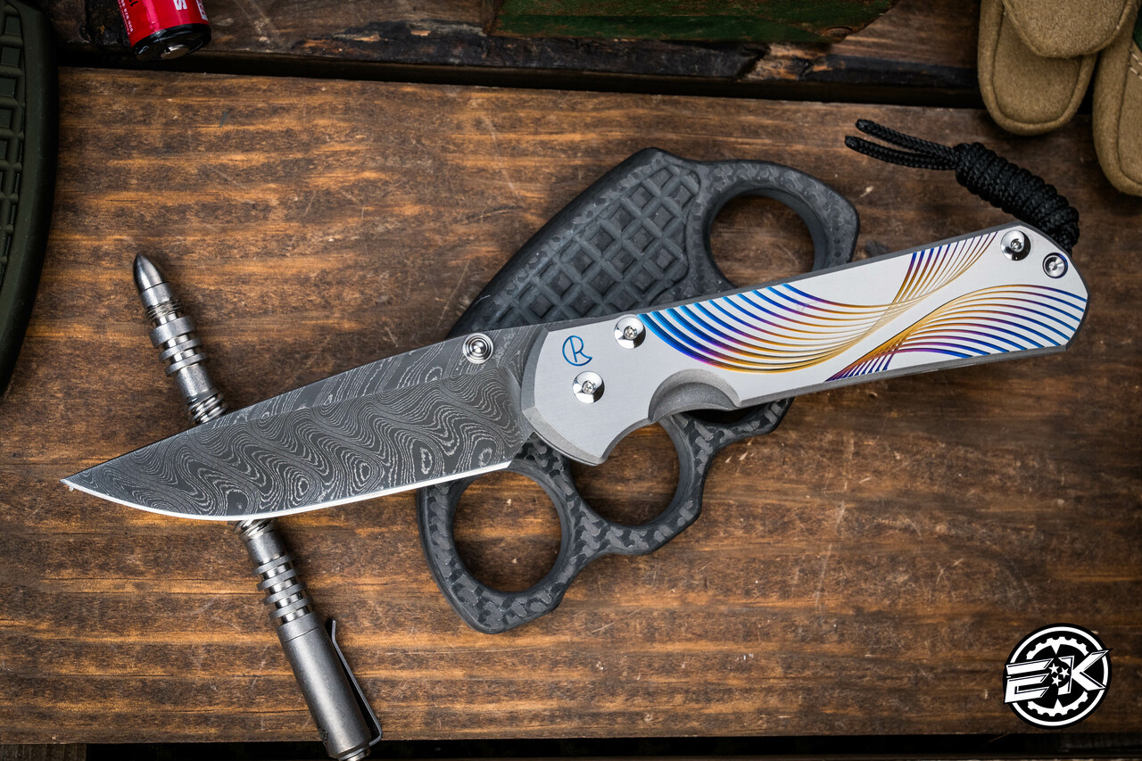Chris Reeve Knives Large Sebenza 31 Unique Graphic Blasted Titanium 3.6 ...