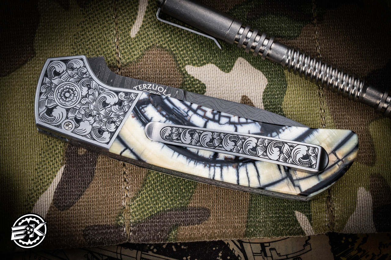 Protech Terzuola Atcf Ultimate Custom Bruce Shaw Hand Engraved