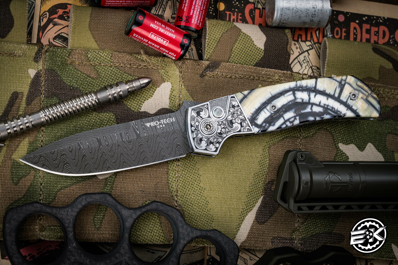Protech Terzuola Atcf Ultimate Custom Bruce Shaw Hand Engraved