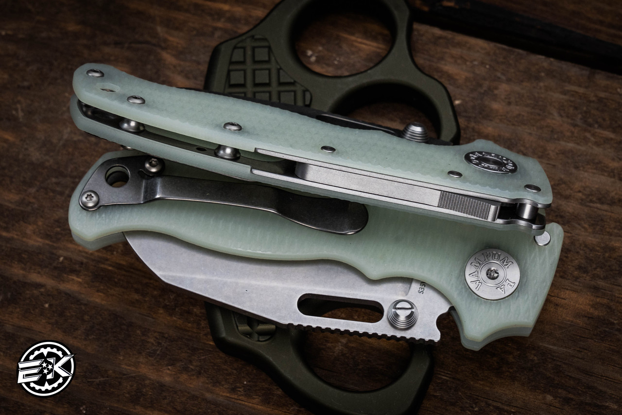 Demko Knives AD20.5 Shark Lock Folding Knife Natural G10 3.2" S35VN ...