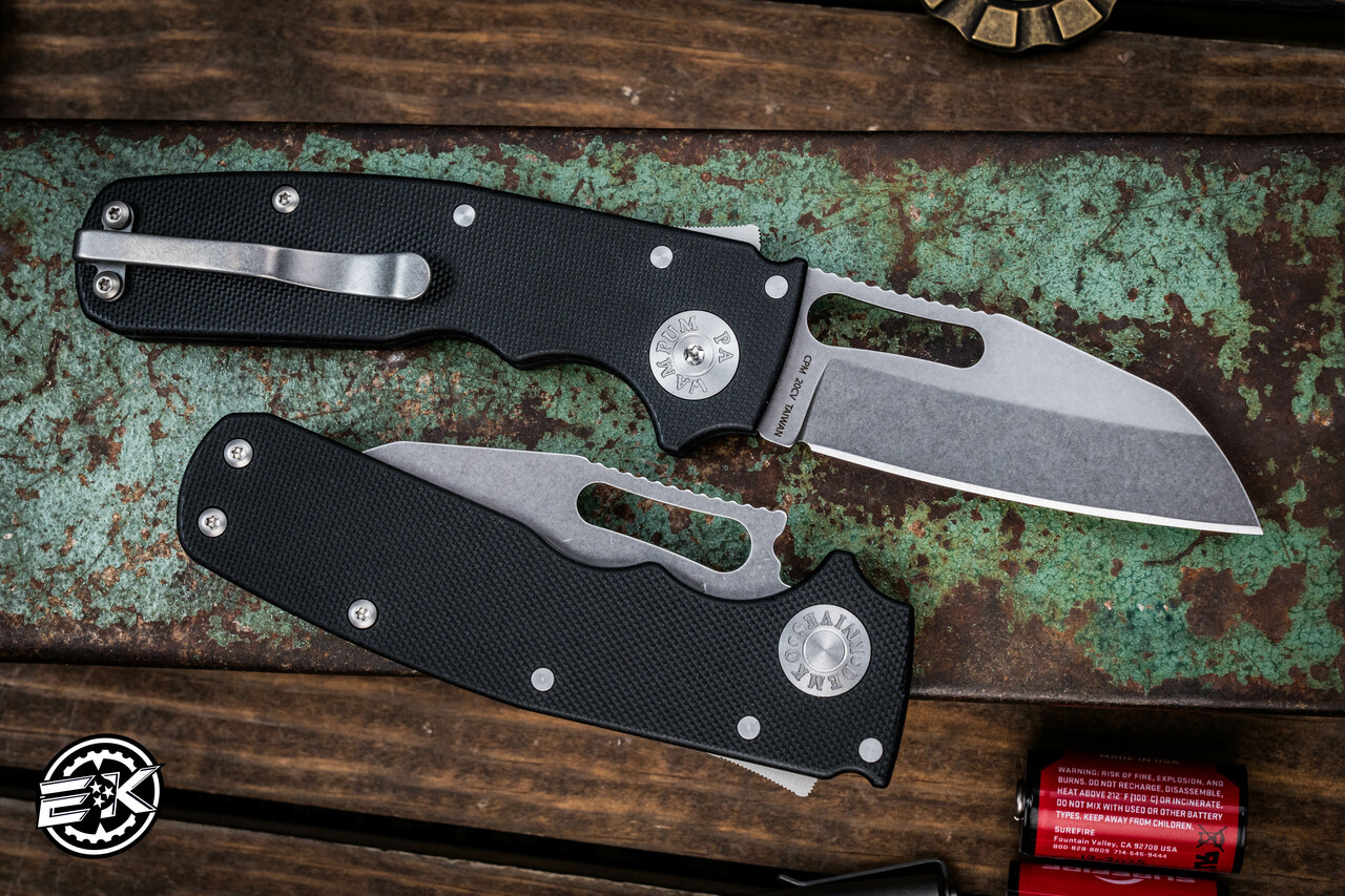 Demko Knives Shark Cub Shark Lock Folding Knife Black G10 2.75" 20CV ...