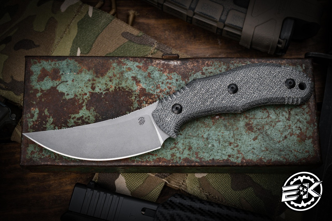 Bastinelli Knives "Chopper" Fixed Blade Black Micarta 3.5" M390 ...