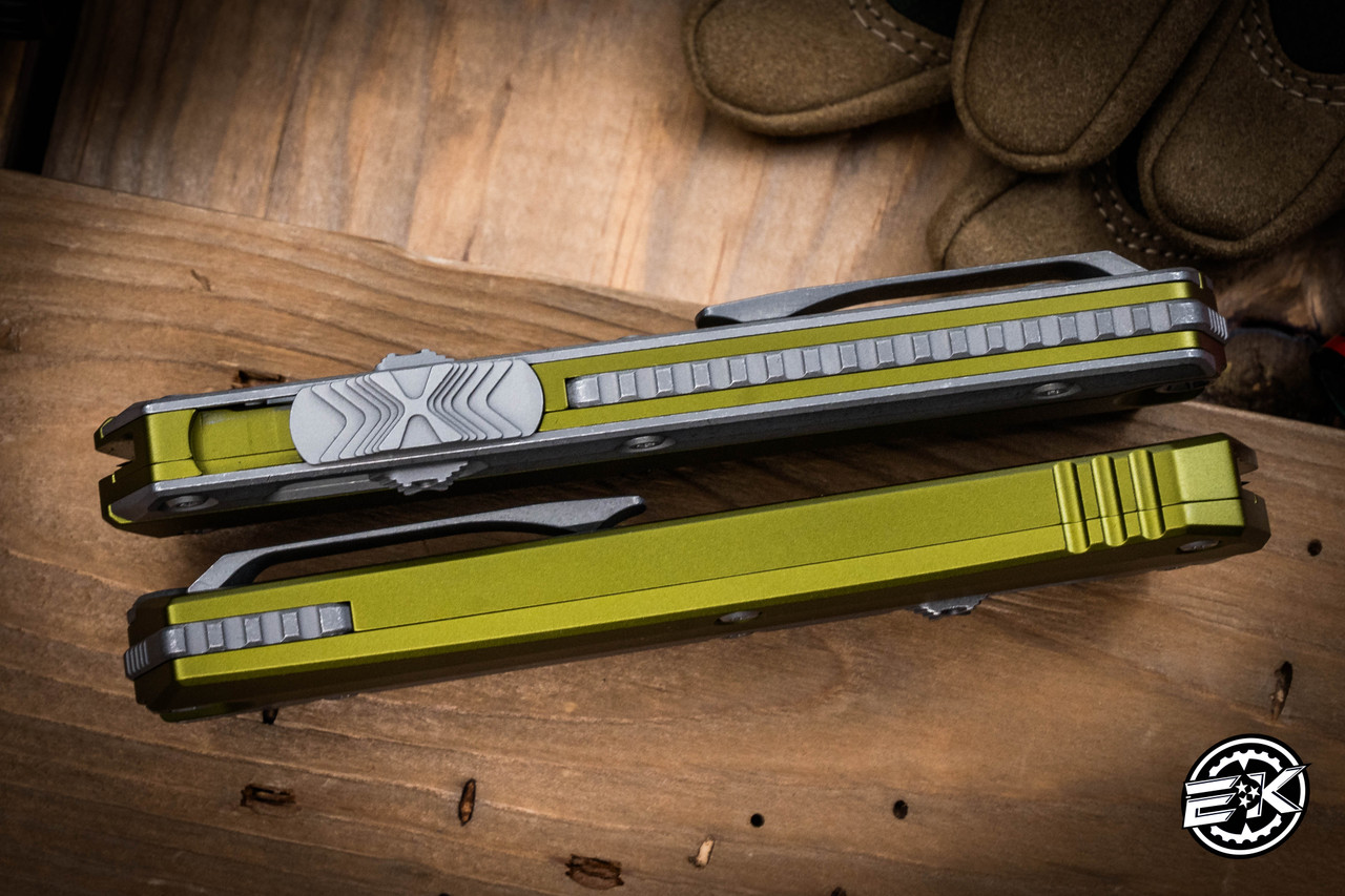 Microtech "Glykon" OD Green OTF Knife Aluminum/Titanium 3.75" Bayonet ...