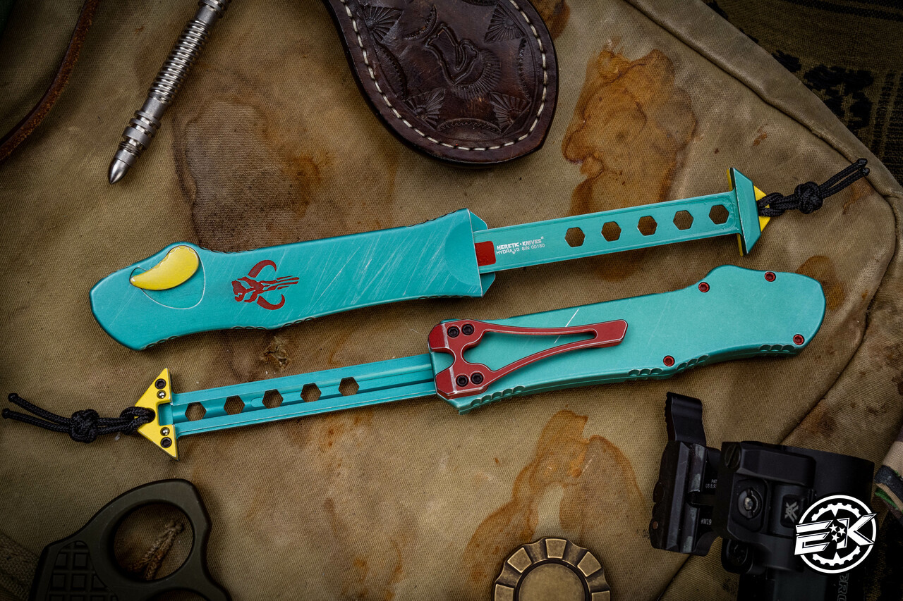 Heretic Knives Hydra Bounty Hunter Otf Automatic Knife 36 Magnacut