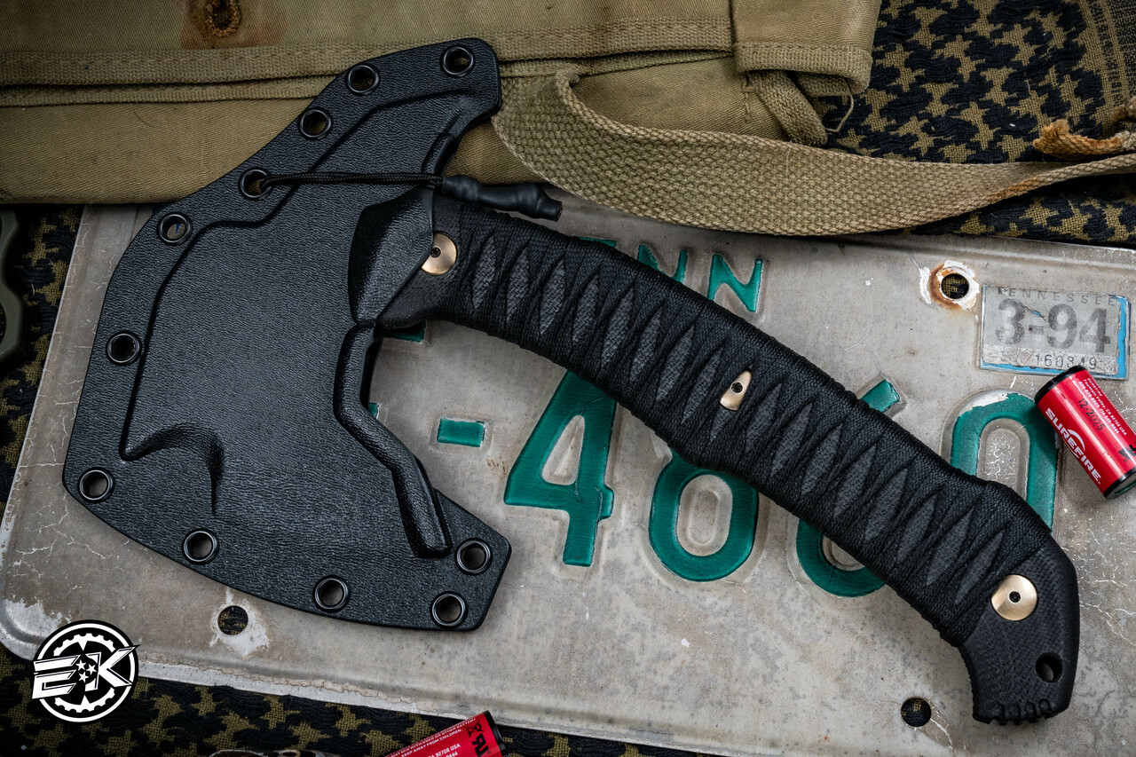 Bastinelli Knives Addiction Axe Custom Tsuka Wrap Bronze Accents ...