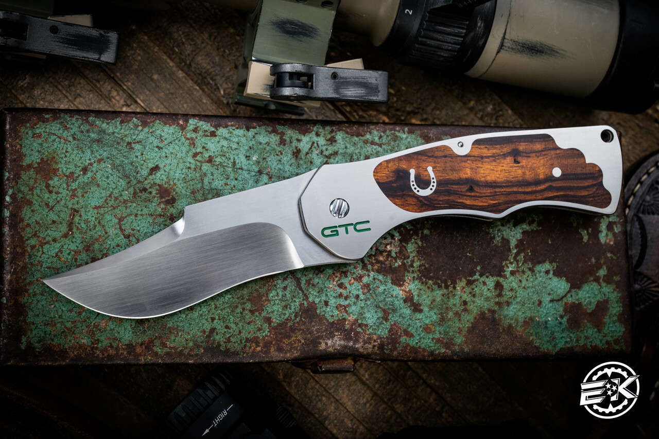 GTC Knives "Cowboy" Titanium/Desert Ironwood 3.25" Hand Rubbed
