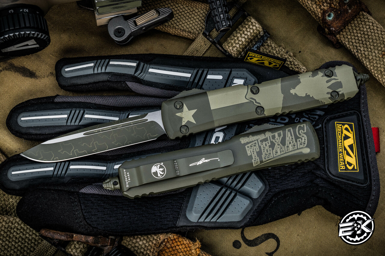 Microtech Ultratech "Blade Show Texas" OD Green OTF Automatic Knife 3.4 ...
