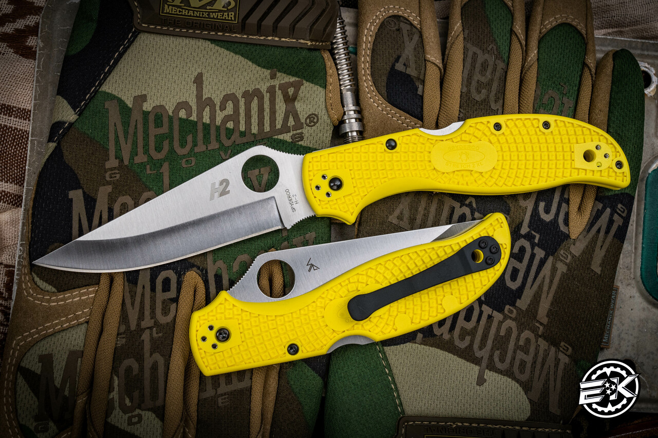 Spyderco Stretch 2 XL Lightweight Salt Yellow FRN 4" Satin H-2 C258PYL