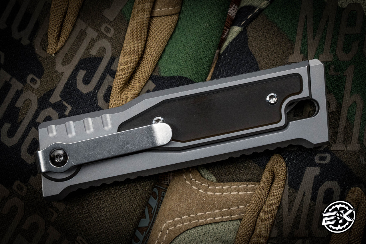 Preowned Reate Mini Exo Otf Knife Titaniumblack Ultem 25 Drop
