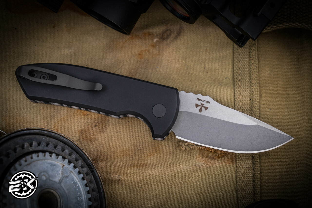 Protech Les George Sbr Zebra Micarta Short Bladed Rockeye Automatic