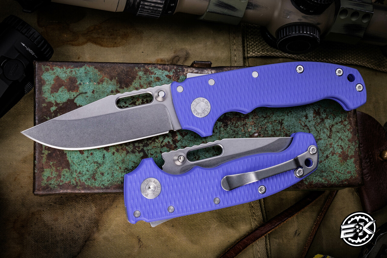 Demko Knives MG AD20S Blurple G10 Shark Lock Folder 20CV Clip Point ...