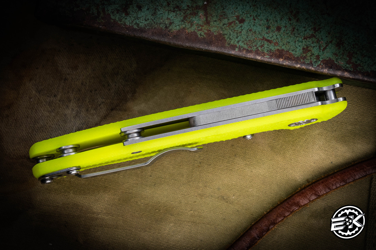 Demko Knives MG AD20S Dayglow G10 Shark Lock Folder 20CV Clip Point ...