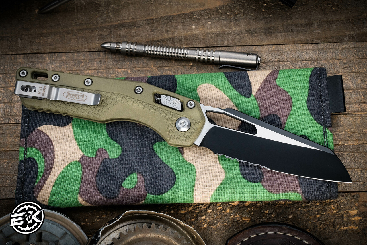 Microtech Standard Issue Msi Ram Lok Manual Folding Knife Od Green 3