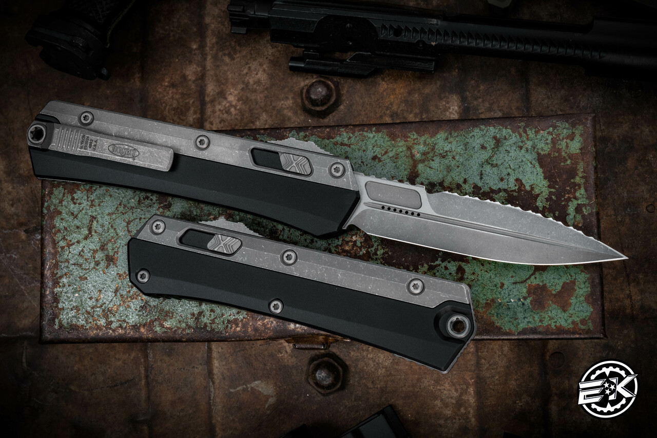 Microtech Glykon Otf Automatic Knife Aluminumtitanium 375 Bayonet