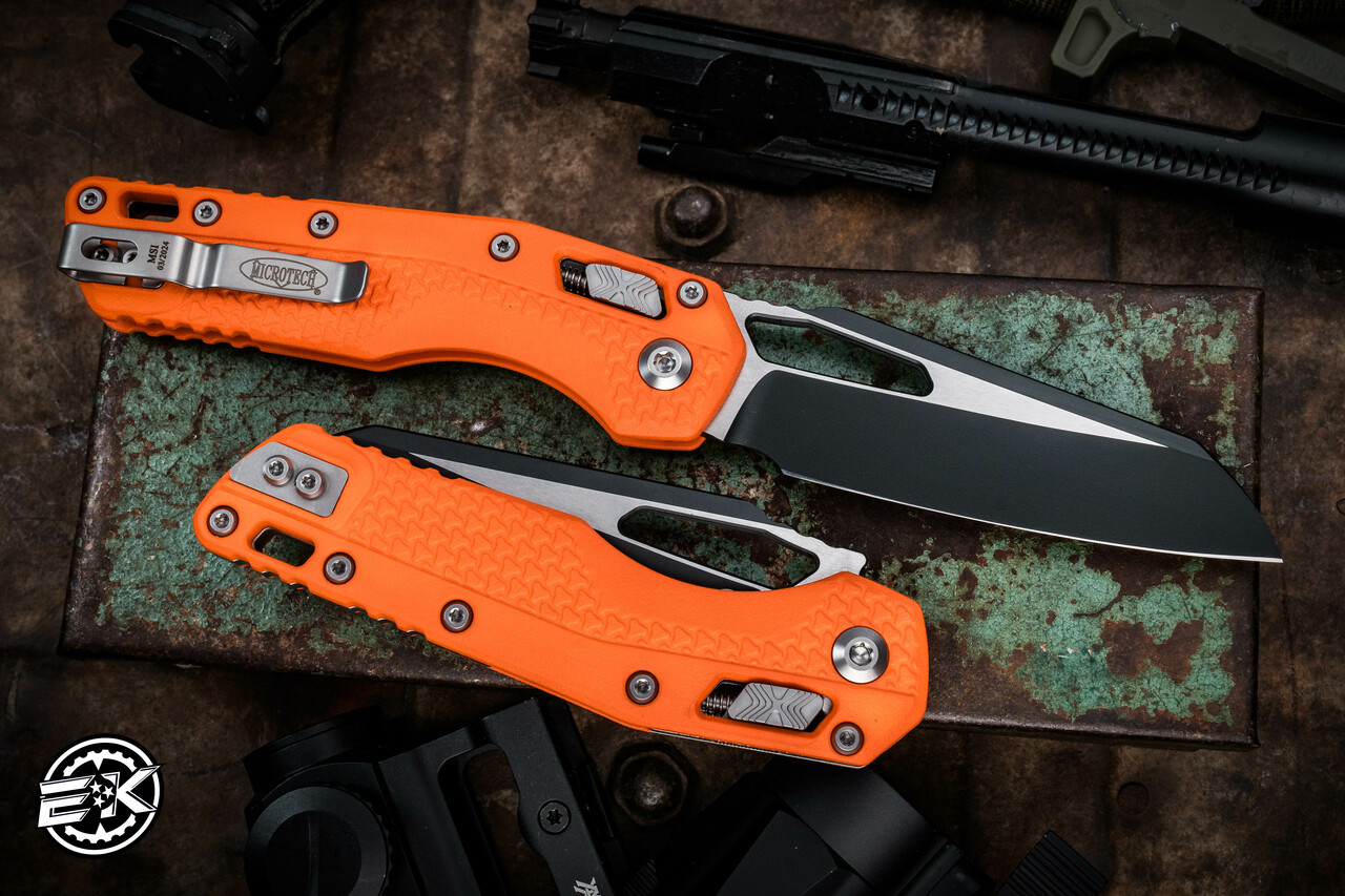 Microtech Standard Issue Msi Ram Lok Manual Folding Knife Orange 385