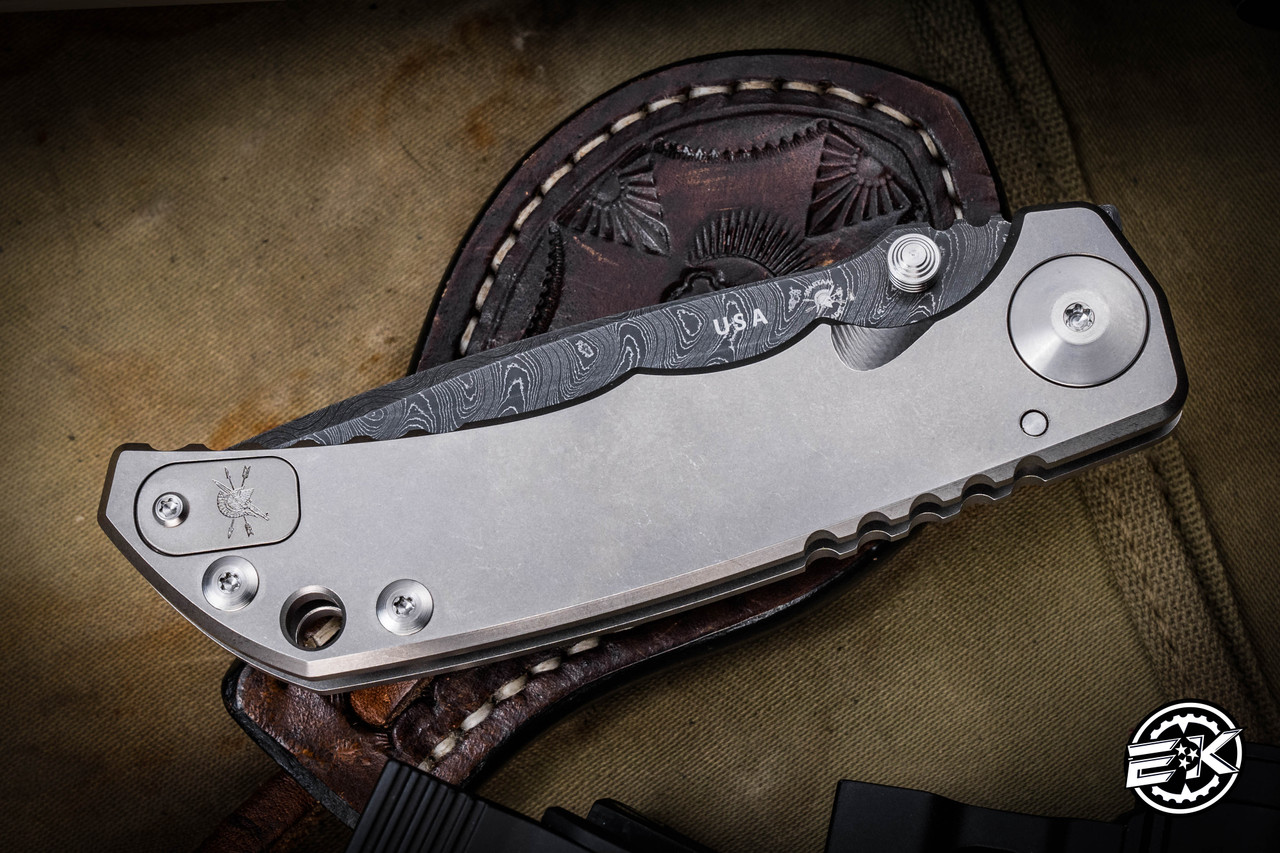 Spartan Blades Custom SHF Harsey Folder Knife Titanium Stonewash 4 ...