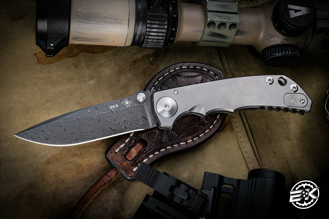 Spartan Blades Custom SHF Harsey Folder Knife Titanium Stonewash 4 ...