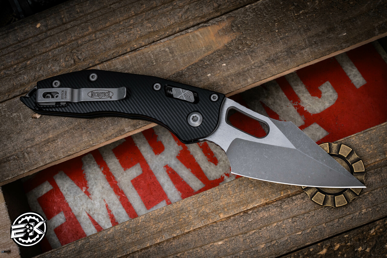 Microtechborka Stitch Ram Lok Manual Folder Black Fluted Aluminum 375