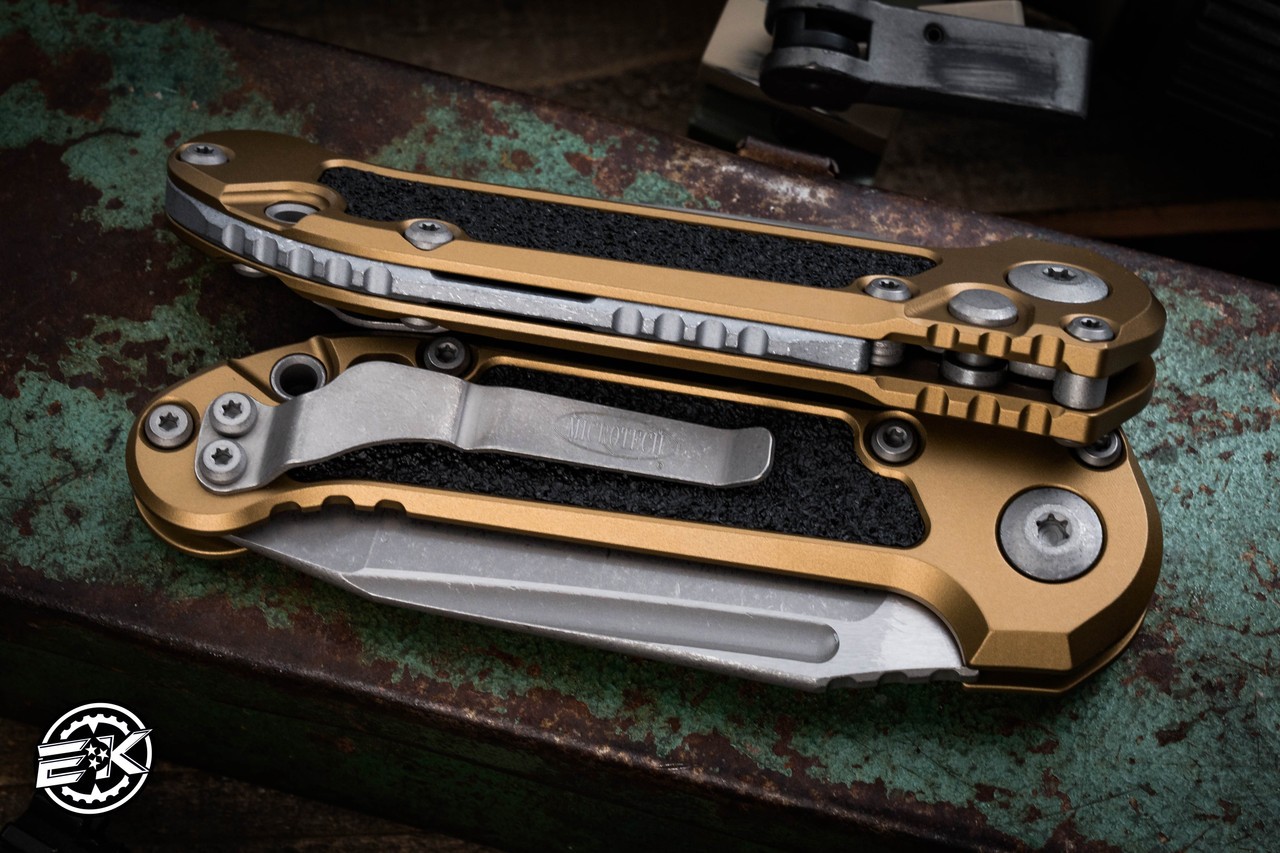 Microtech Ludt Automatic Folding Knife Tan 34 Tanto Apocalyptic