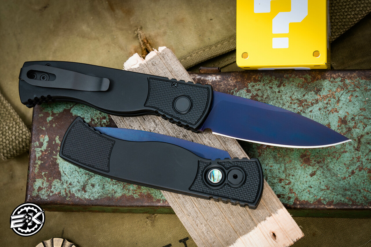 Protech Tr 2 Tactical Response Auto Folding Knife Black Aluminum