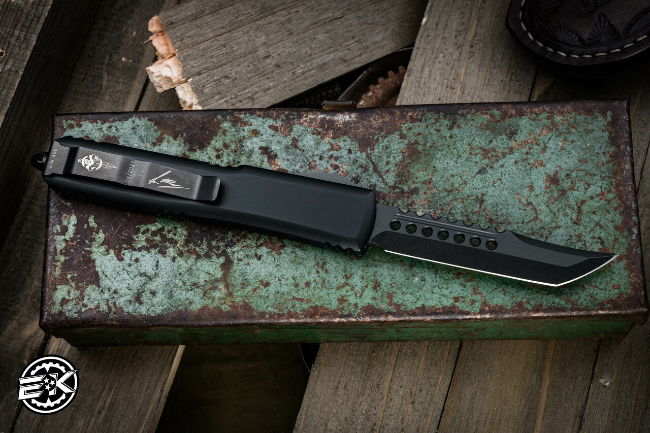 Microtech Ultratech OTF Hellhound Black Knife 3.4" DLC 119-1DLCTS ...